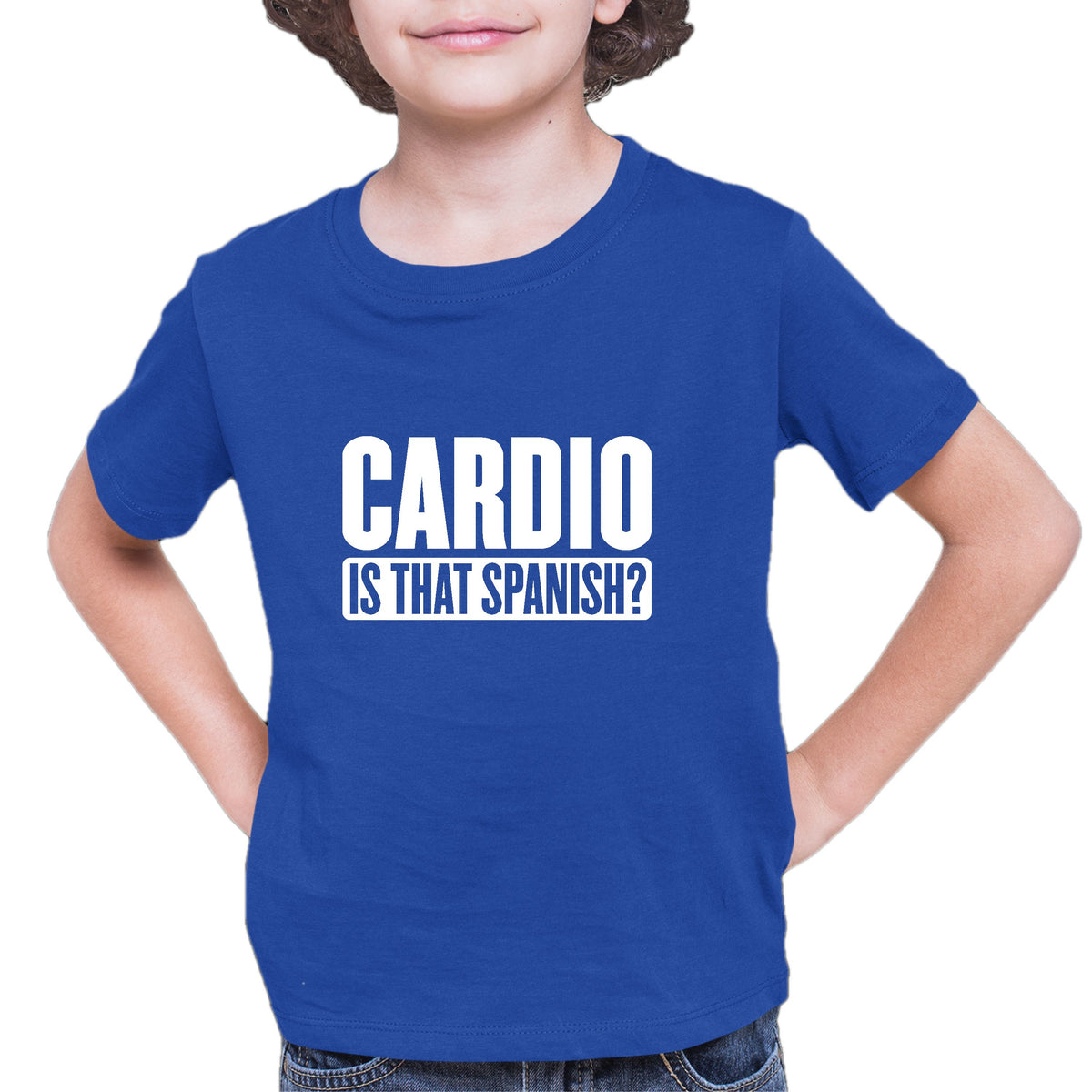 Cardio? Is That Spanish? Funny Gym Workout Youth-Tshirt – Thealmighteecom