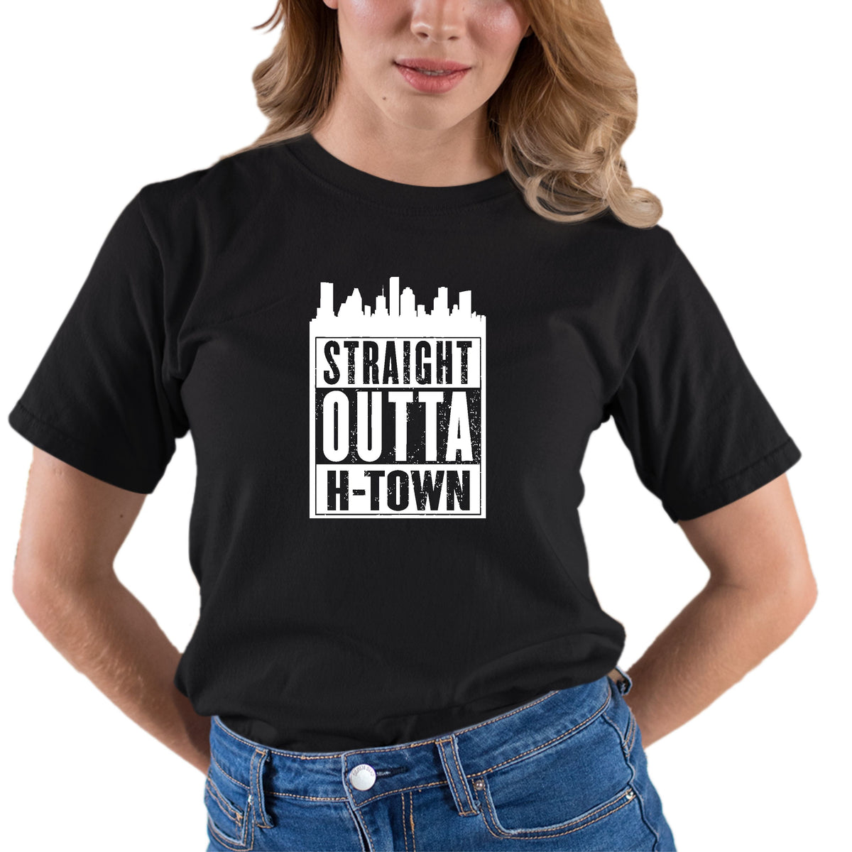 Straight Outta H-Town Houston Pride Adult-Tshirt – Thealmighteecom