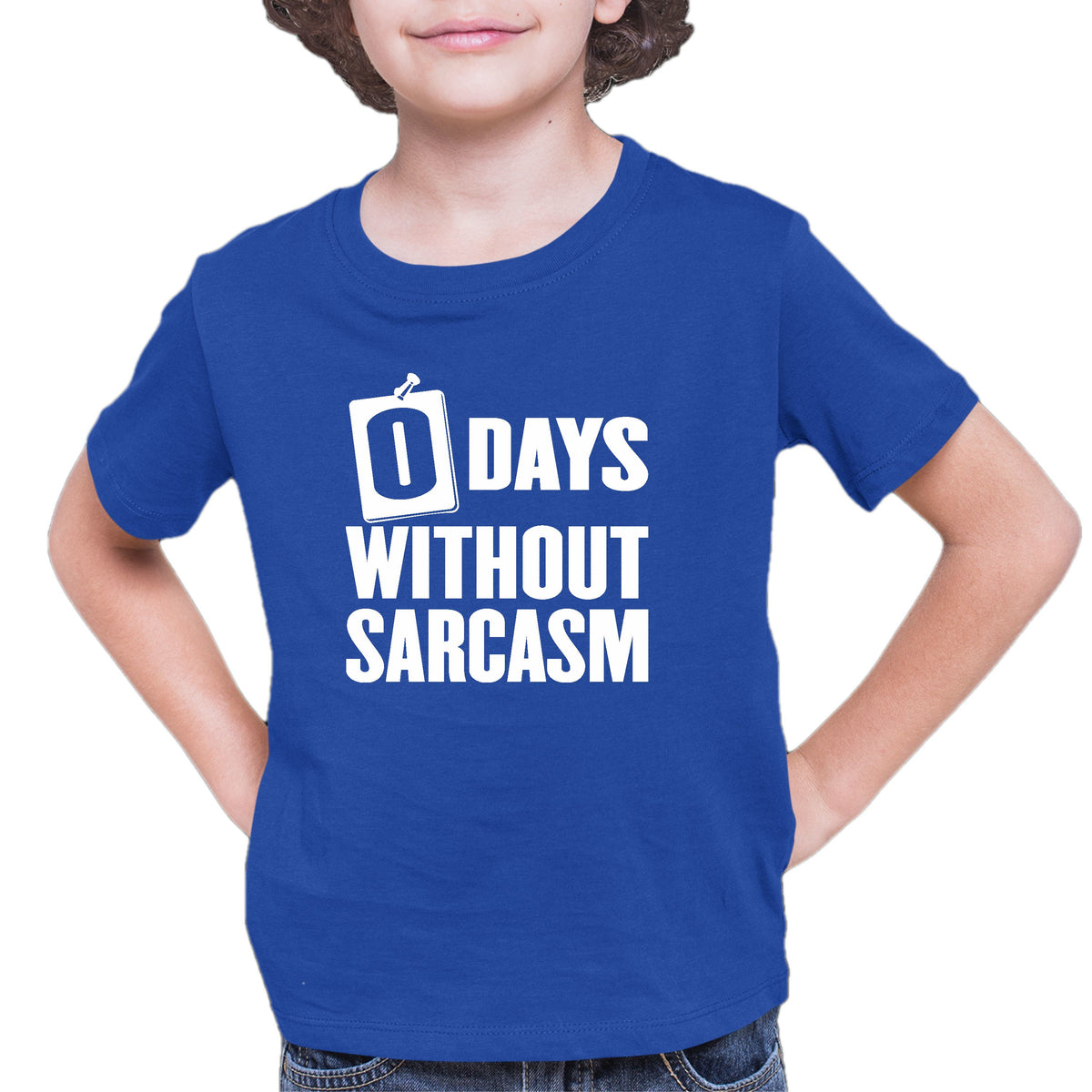 Zero Days Without Sarcasm Funny Youth-Tshirt – Thealmighteecom